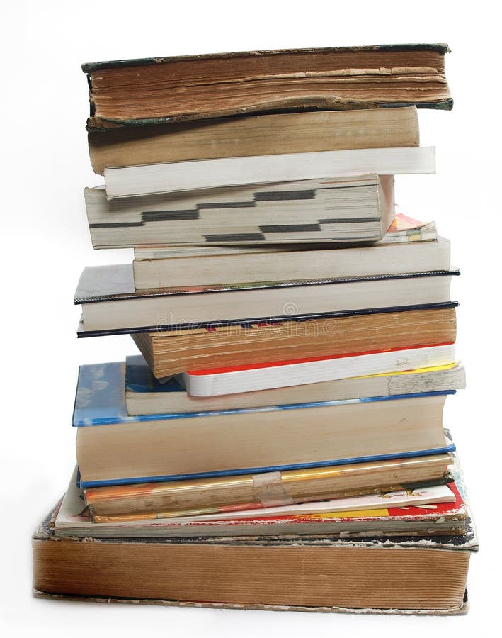 A Stack of Old Vintage and Modern Books Stock Image - Image of book ...