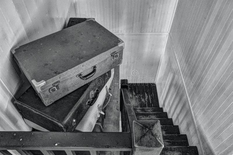 Vintage Suitcases Stacked on Top of Each Other with Pretty Flowers ...