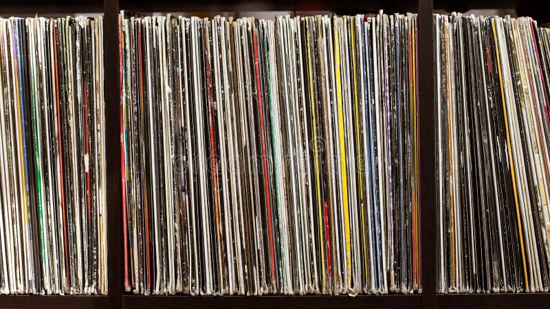 Stack of vinyl records stock image. Image of collection - 21717385