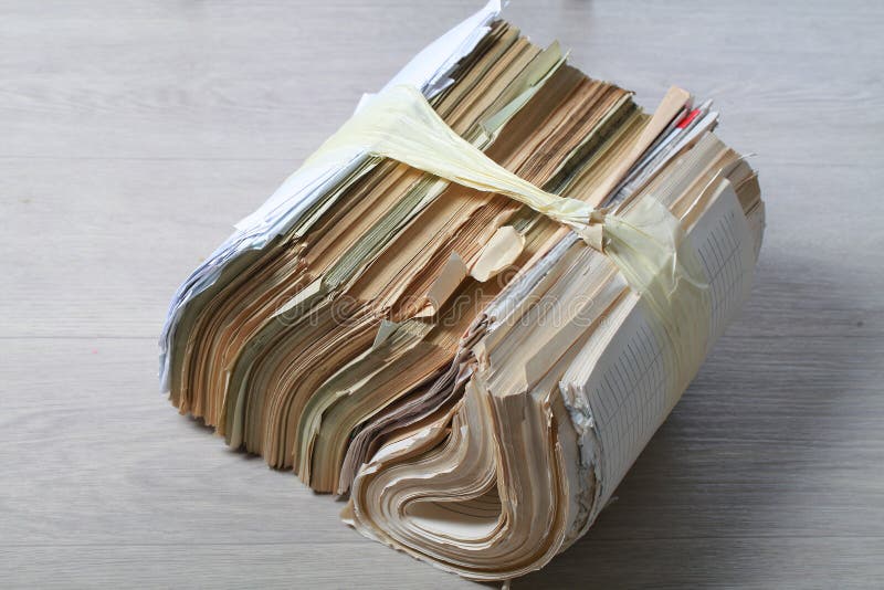 Stack Old of Waste Paper Staked Recycle Stock Image - Image of recycle ...