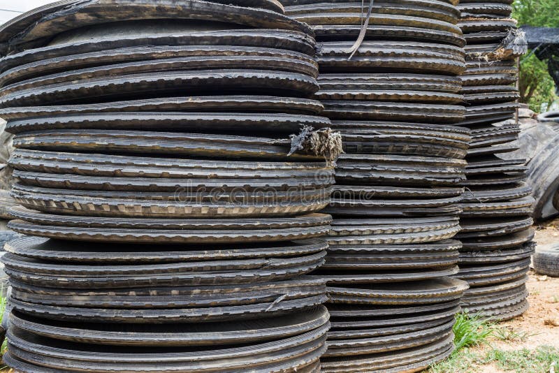 Stack of Old Wheel Black Tyre. Stock Photo - Image of tread, traction ...