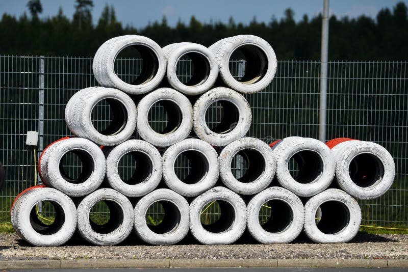 Stack of Old Wheel Black Tyre Texture Stock Image - Image of rubber ...