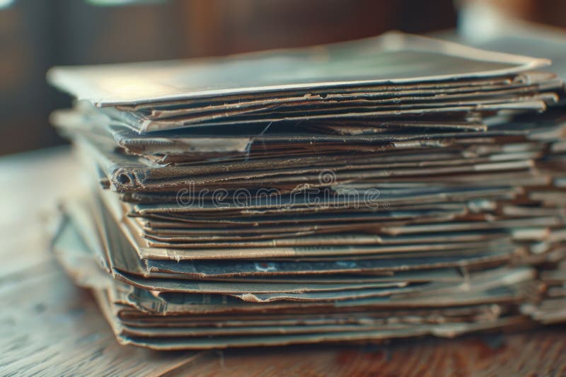 A Stack of Old, Worn Out Cardboard Boxes Stock Photo - Image of stack ...