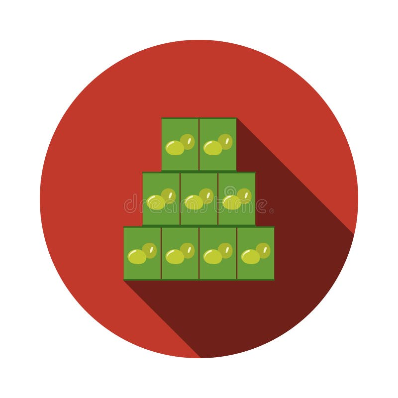 Stack of Olive Cans Icon stock vector. Illustration of canned - 253354072