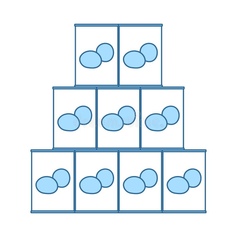 Stack of Olive Cans Icon stock vector. Illustration of conserve - 165726413