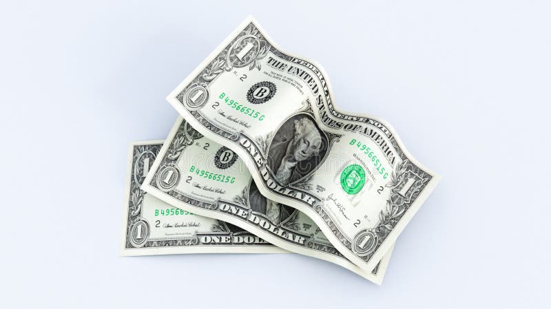 Stack of One Dollar Bills U.S Stock Illustration - Illustration of ...