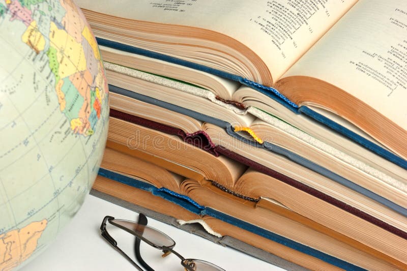 Stack of open books stock photo. Image of learn, studying - 13034768