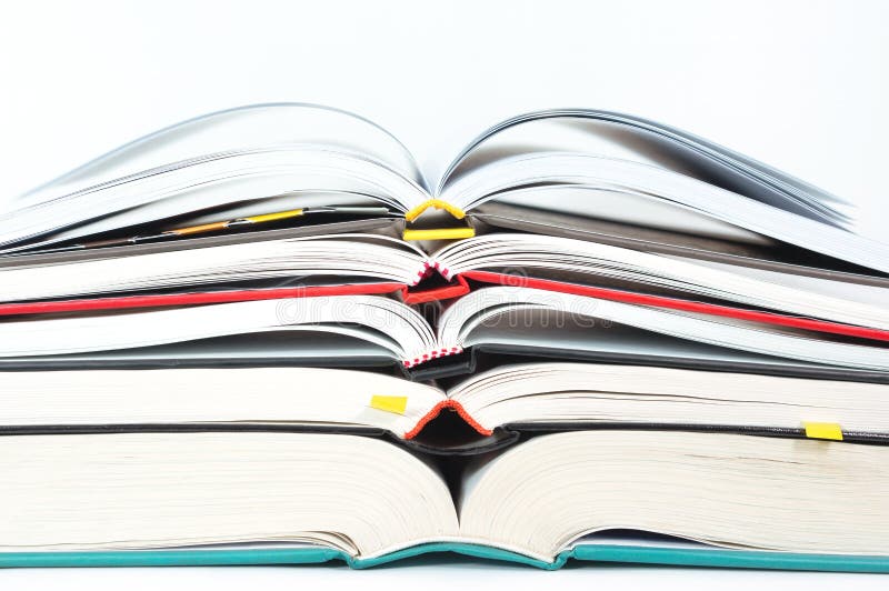 Stack of open books stock photo. Image of wisdom, book - 53251132
