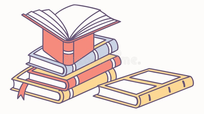 Stack of Open Books. Learning. Knowledge. Education. Study, Vector ...