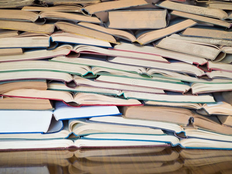 Stack of Open Books. Library, Literature, Education, Information ...