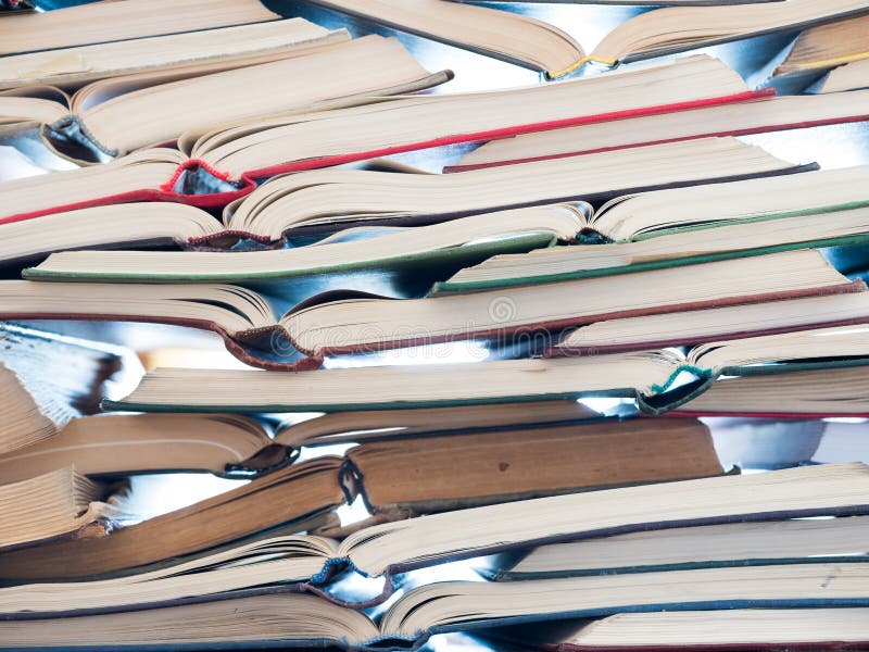 Stack of Open Books. Library, Literature, Education, Information ...