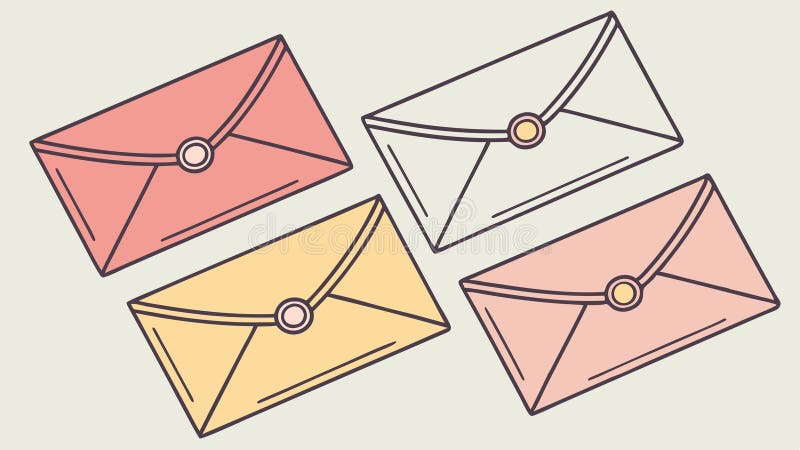 Stack of Postal Envelopes. 3D Illustration Stock Illustration ...