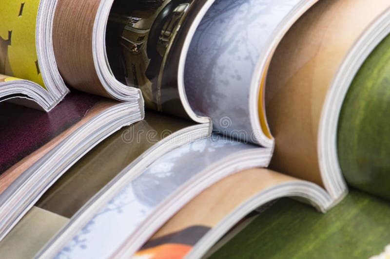 Pile of magazines at home stock image. Image of catalog - 40296473