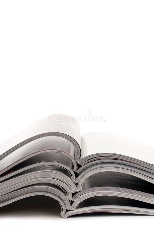 Opened magazines stock photo. Image of business, newscaster - 2346500