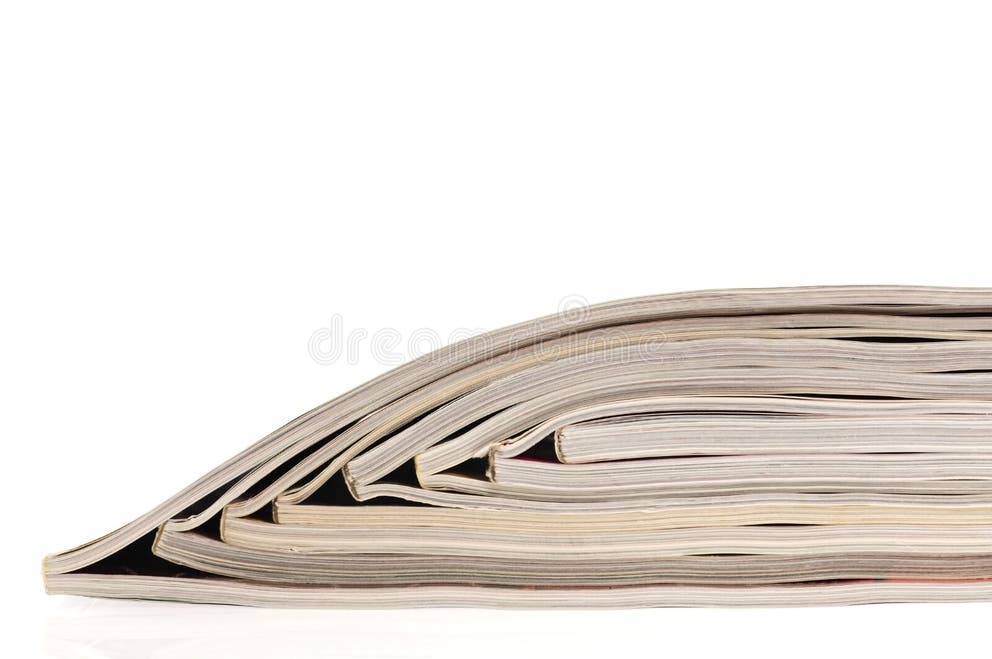 Stack of open magazines stock photo. Image of article - 31445068