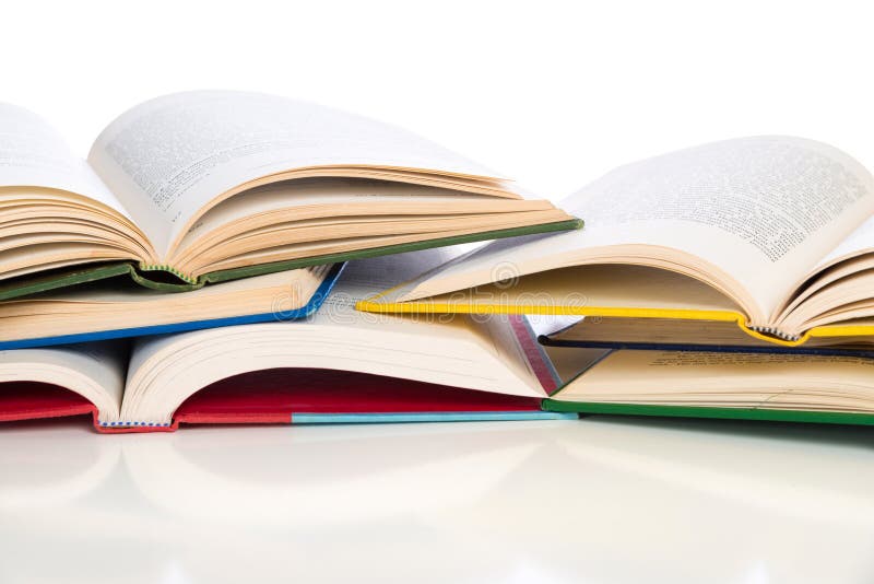 Stack of Textbooks with School Supplies on Top Stock Image - Image of ...
