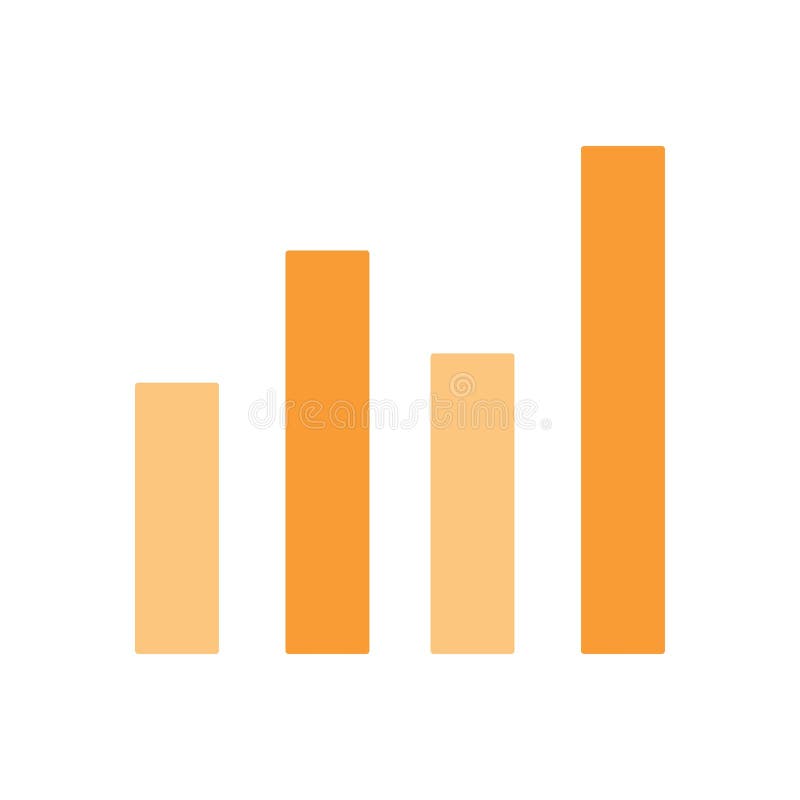 Stack of Orange Coins Vertical Piles Stock Illustration - Illustration ...