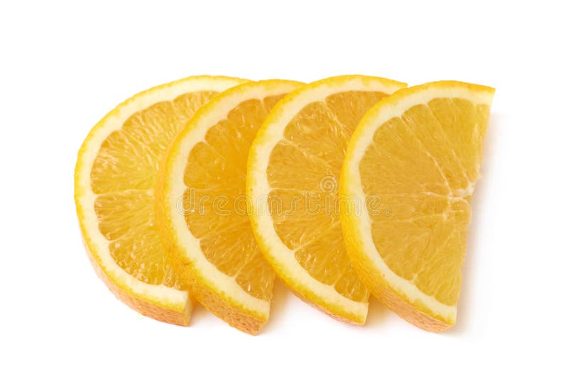Stack of Orange Fruit Slices Isolated Stock Photo - Image of yellow ...