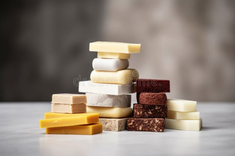 Stack of Organic Bar Soap with Natural Ingredients Stock Illustration ...