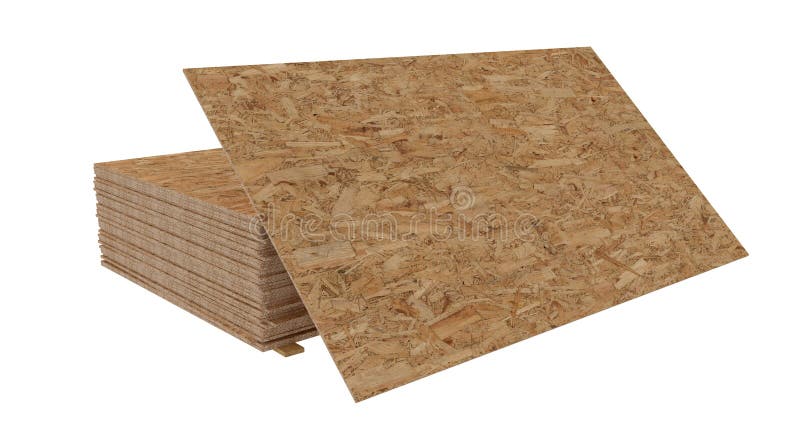 Stack OSB Boards. Isolated on White Background. Stock Illustration ...