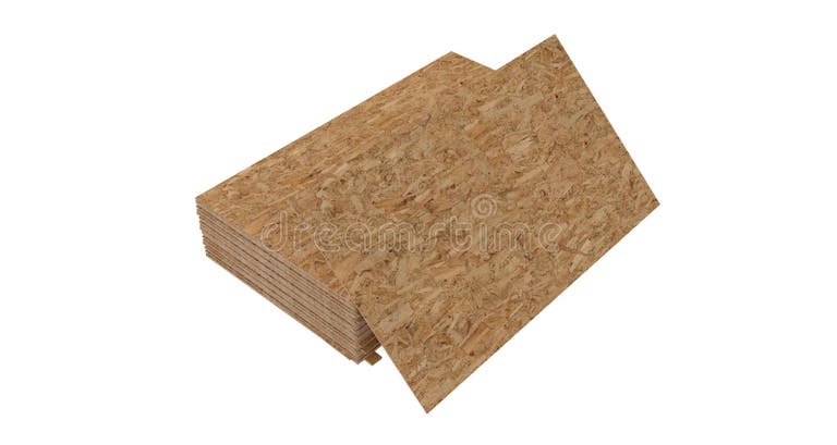 Stack OSB Boards. Isolated on White Background. Stock Illustration ...