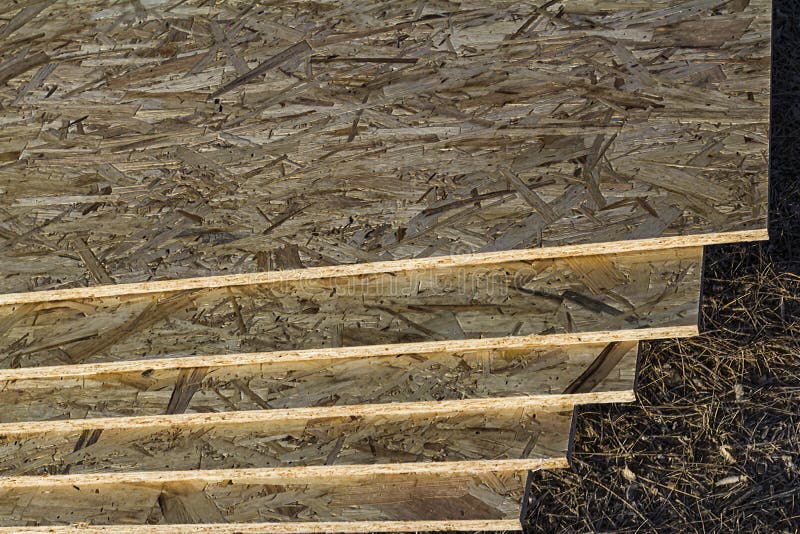 A Stack of OSB Sheets. Construction Material Stock Image - Image of ...