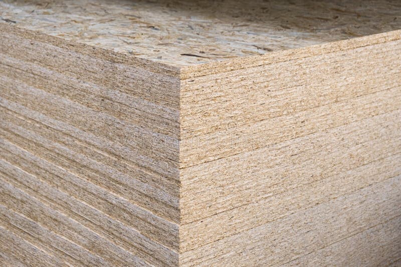 The Stack of OSB Sheets are Stacked in a Hardware Store on a Pallet ...