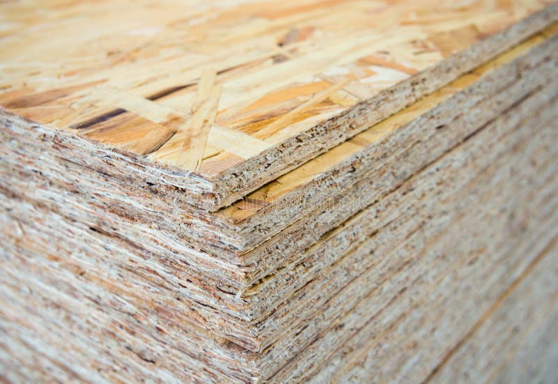 OSB Sheets are Stacked in a Hardware Store. the Building Material is ...