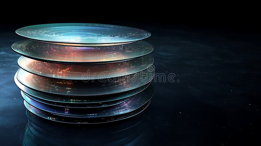 Stack of Overlapping Wavefunction Plates Dissolving into Info Measure ...