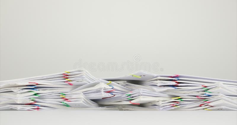 Stack Overload Document of Report on White Table Time Lapse Stock Video ...