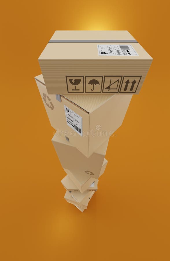 Stack of packages stock illustration. Illustration of parcel - 193012798
