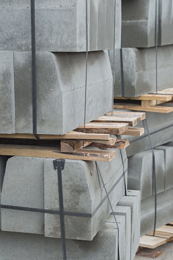 Stack of Packed Border Stones Stock Photo - Image of brick, paving ...
