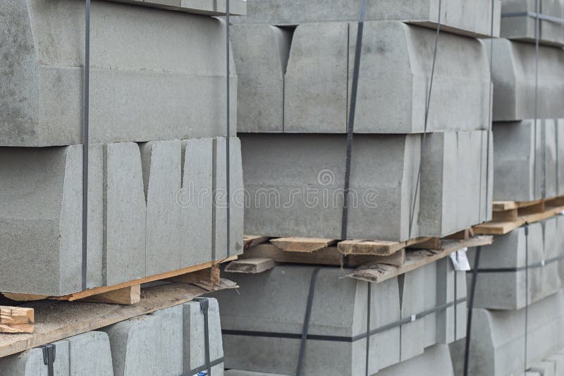 Stack of Packed Border Stones Stock Photo - Image of grey, municipal ...