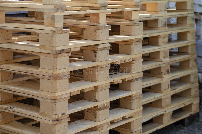A Stack of Pallets for Easy Transportation and Protection of Various ...