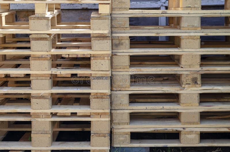 A Stack of Pallets for Easy Transportation and Protection of Various ...