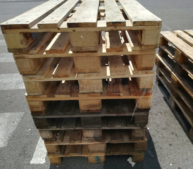 Stack of pallets stock image. Image of industry, recycle - 113301871