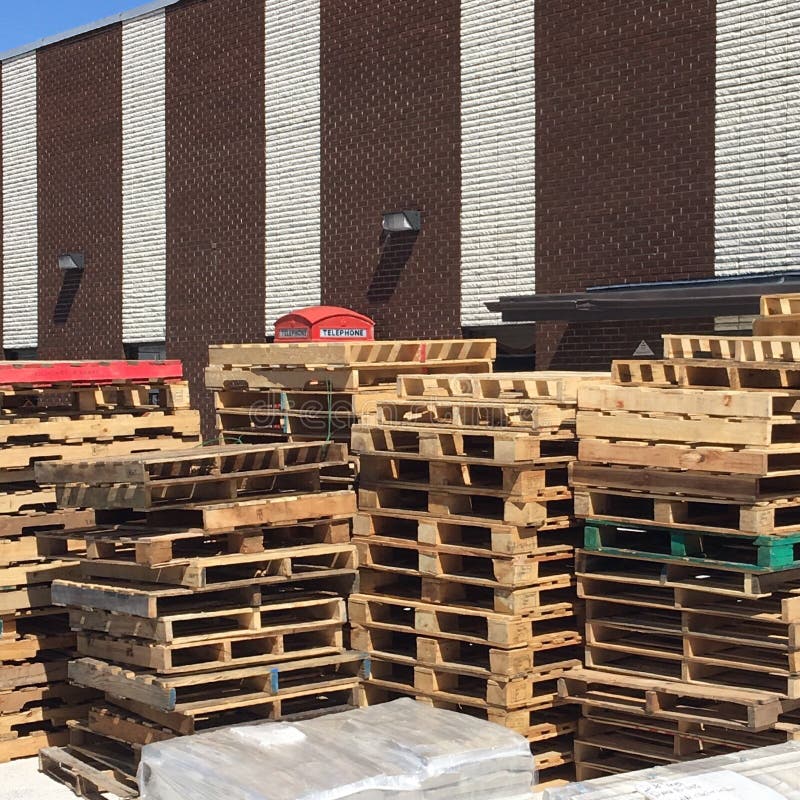Stack of pallets stock photo. Image of heavyduty, stackhigh - 69487002