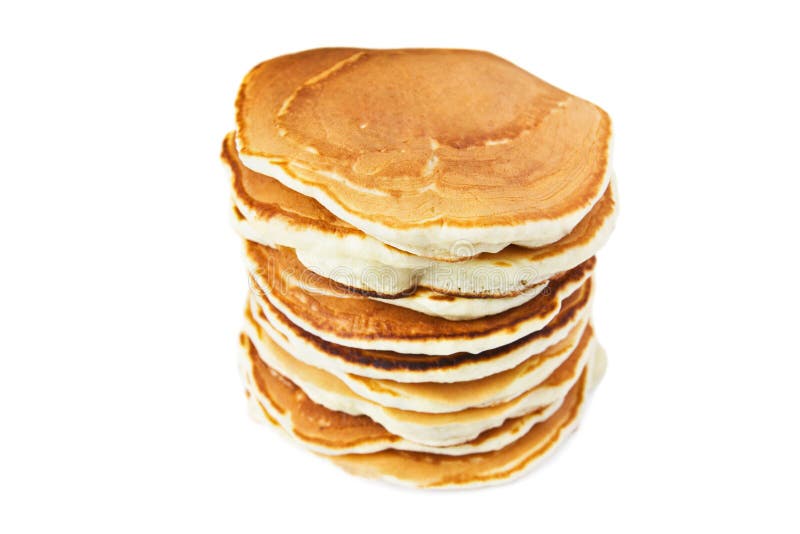 Plain stack of pancakes stock photo. Image of golden, pancakes - 8859710