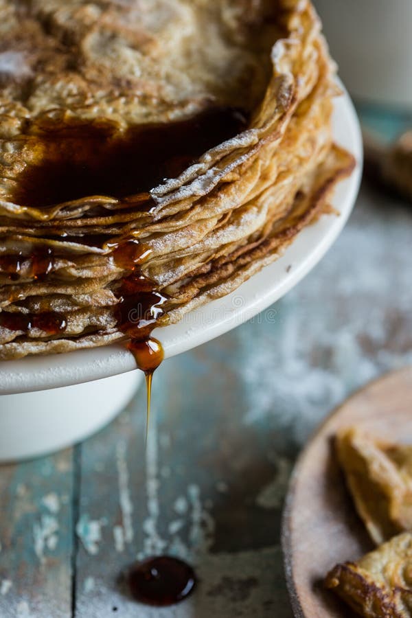 Stack of pancakes stock image. Image of crepes, stack - 34432015