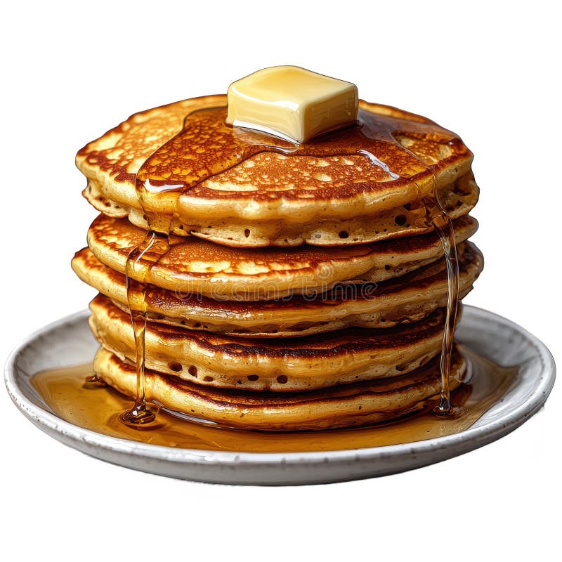 Stack of Pancakes with Butter and Syrup. Stock Illustration ...