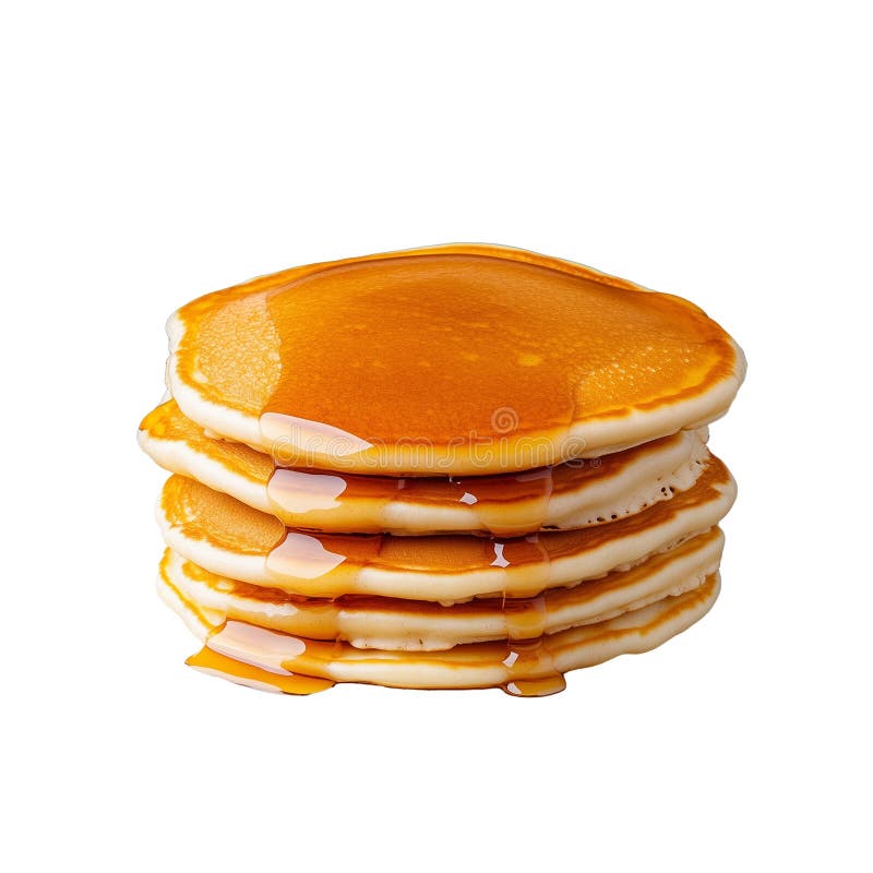 Stack of Pancakes with Syrup on Transparent Background Stock Image ...