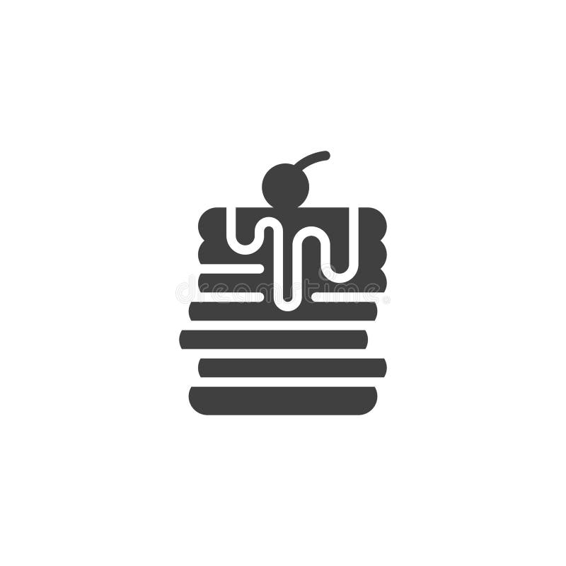 Stack of Pancakes with Syrup Vector Icon Stock Vector - Illustration of ...