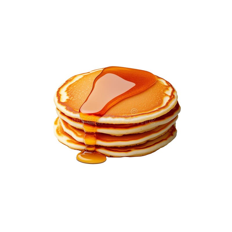 Stack Pancakes Topped Syrup Isolated Transparent Background Stock ...