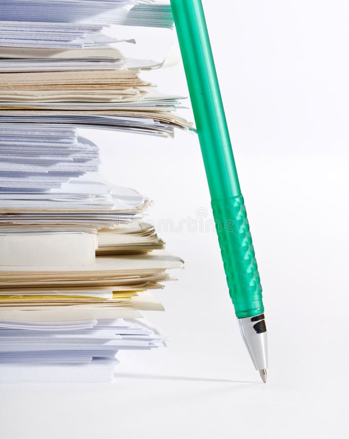 Stack of paper stock photo. Image of deal, pile, communicate - 14566752