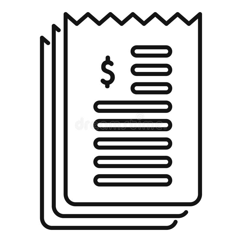Stack of Paper Bills Icon Showing Money Spending Stock Illustration ...