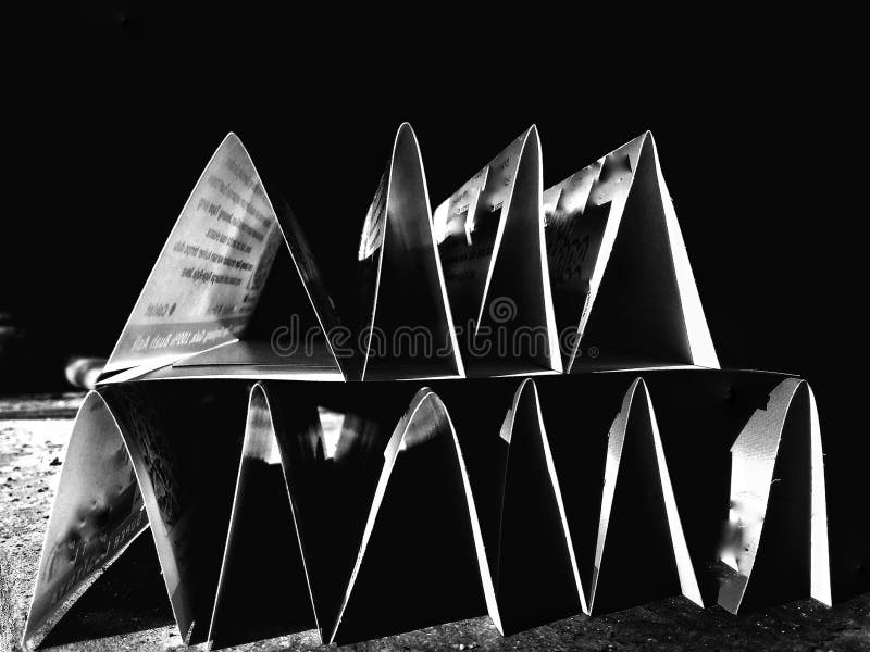 Stack of Paper in Black and White Stock Photo - Image of paper ...