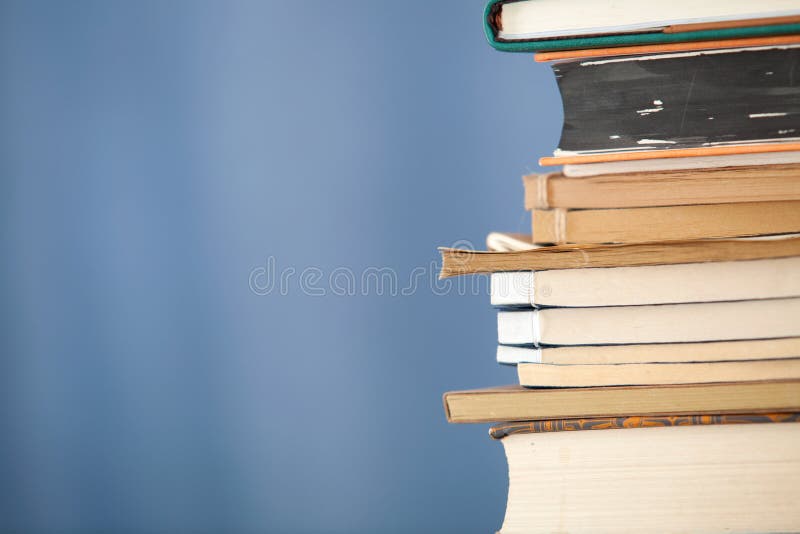 Stack of Paper Books Close-up Stock Photo - Image of object, vector ...