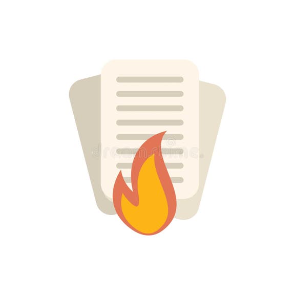 Burning Paper Document with Flames Symbolizing Destruction Stock ...