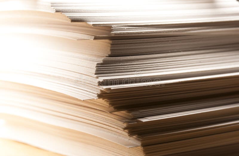 Stack of paper cards stock photo. Image of closeup, education - 25132094