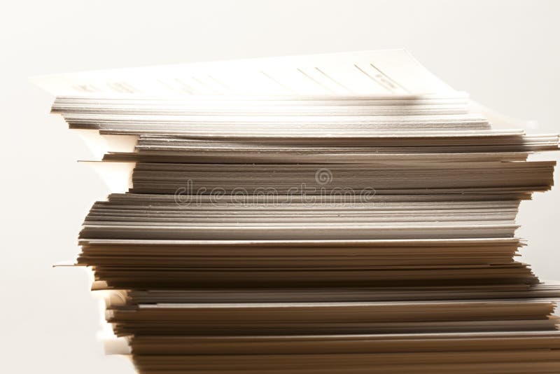 Stack of paper cards stock photo. Image of background - 25132102